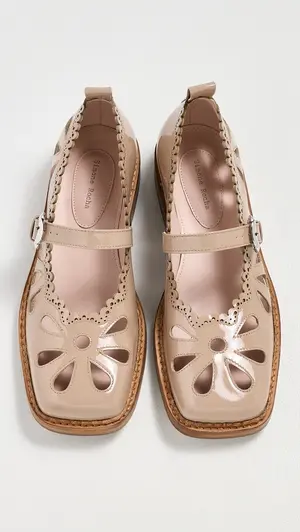 Simone Rocha Daisy Cutout Mary Jane Brogue Flats