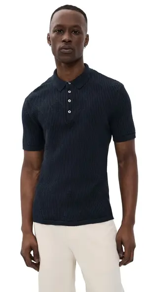 Billy Reid Diamond Knit Polo