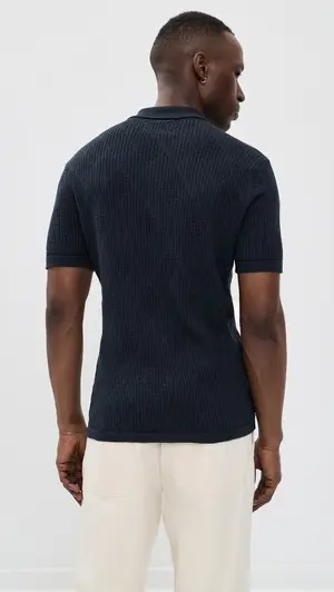 Billy Reid Diamond Knit Polo