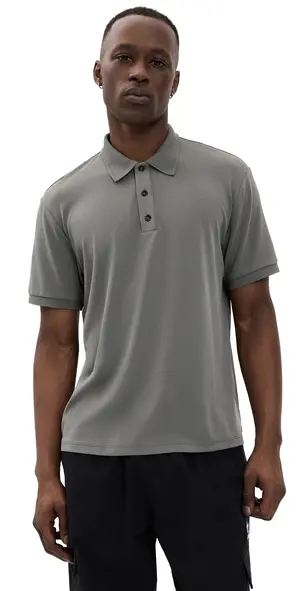 Rag & Bone Slim Polo In Tech Pique
