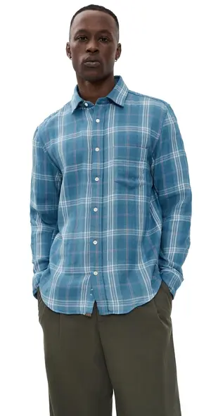 Billy Reid Double Face Plaid Cypress Shirt