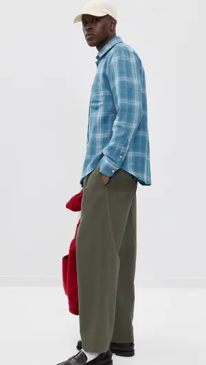Billy Reid Double Face Plaid Cypress Shirt