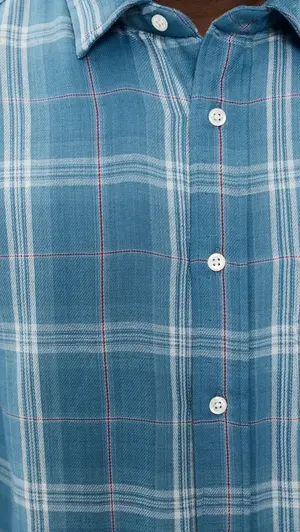 Billy Reid Double Face Plaid Cypress Shirt