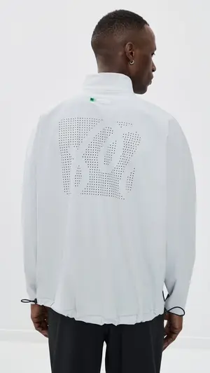 MALBON Performance Quarter Zip Pullover - Silver/black