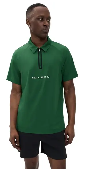 MALBON Performance Zip Raglan Polo