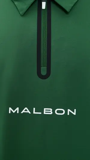 MALBON Performance Zip Raglan Polo