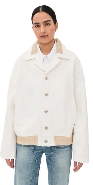 WALES BONNER Study Denim Jacket - Ivory