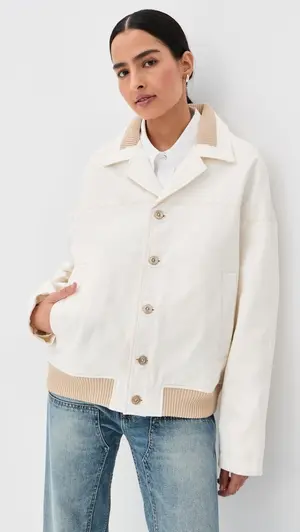 WALES BONNER Study Denim Jacket - Ivory
