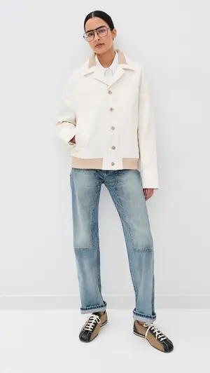 WALES BONNER Study Denim Jacket - Ivory