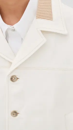 WALES BONNER Study Denim Jacket - Ivory