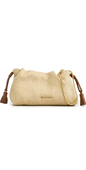 Veronica Beard Small Raffia Stash Bag - Hazelwood Natural