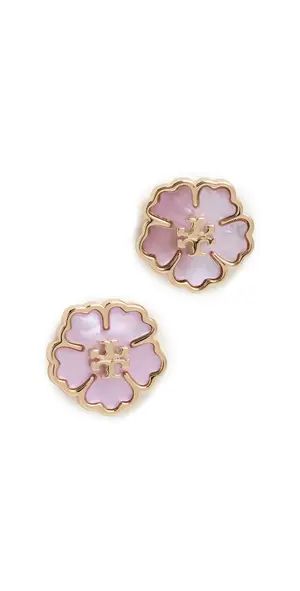 Tory Burch Flower Stud Earrings - Tory Gold / Mother Of Pearl
