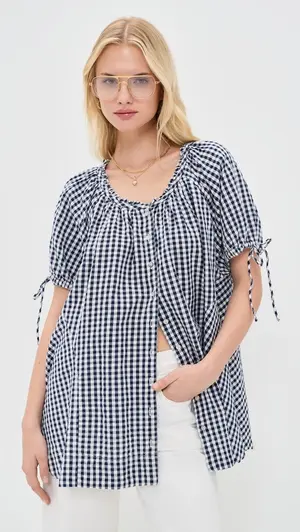 Free People Farley Gingham Tunic