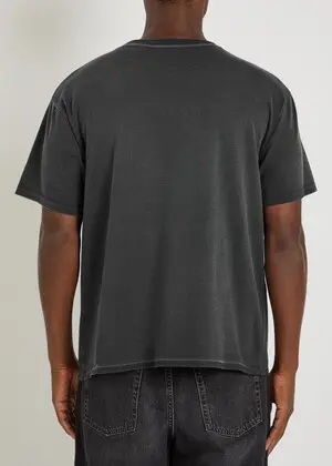DUKE + DEXTER Pocket Washed Printed Cotton T-shirt