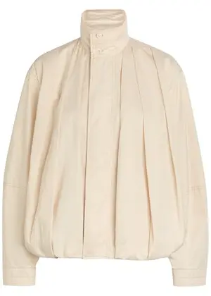 LEMAIRE High-neck Pleated Cotton Jacket - Yellow Light