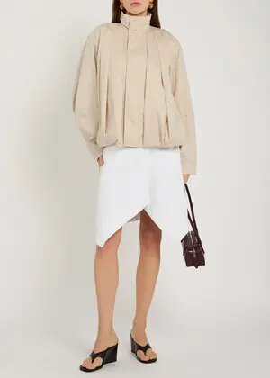 LEMAIRE High-neck Pleated Cotton Jacket