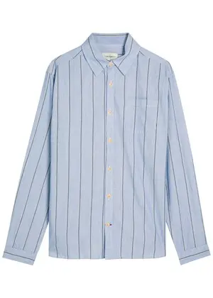 Oliver Spencer New York Striped Cotton Shirt - Blue