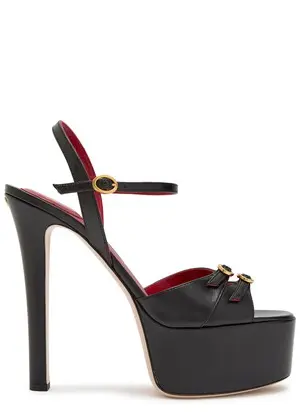 Valentino Garavani Crasher 145 Leather Sandals - Black