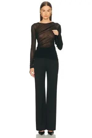 Helmut Lang Seamed Wind Top - Black
