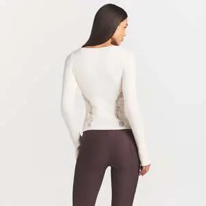 SKIMS Lace Knit Long Sleeve Cardigan - Sugar