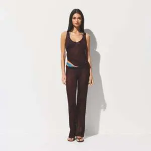 SKIMS Scoop Long Tank Top - Currant