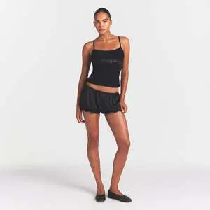 SKIMS Lace Knit Tank - Obsidian