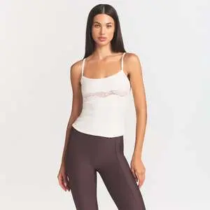 SKIMS Lace Knit Tank Top - Sugar