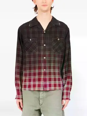 MAISON MARGIELA Ombre Plaid Shirt - Red