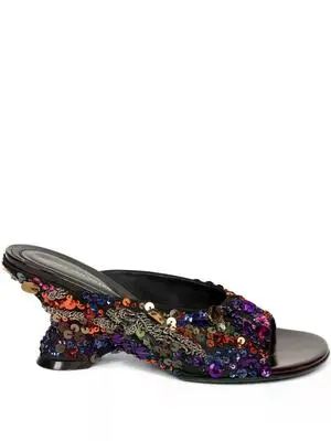 Dries Van Noten Embellished Open-toe Sandals - Black