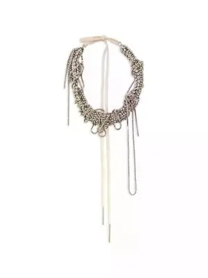 Dries Van Noten Crystal-embellished Necklace - Silver