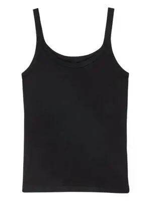 The Great. Scoop-neck Tank Top - Black