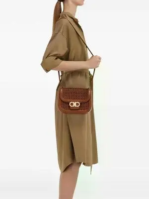 FERRAGAMO Double Gancini Crossbody Bag