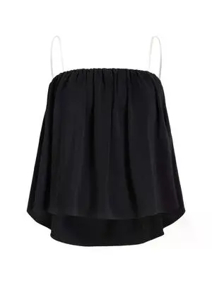 Proenza Schouler White Label Vanna Layered Blouse - Black