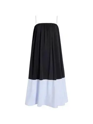 Proenza Schouler White Label Saria Contrast Crepe Dress - Black