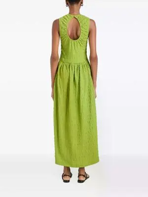 Proenza Schouler White Label Zoira Textured Maxi Dress - Green
