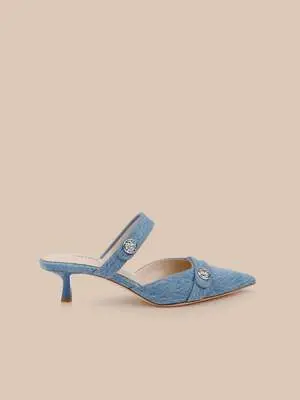 L'Agence Gilliane Denim Mule