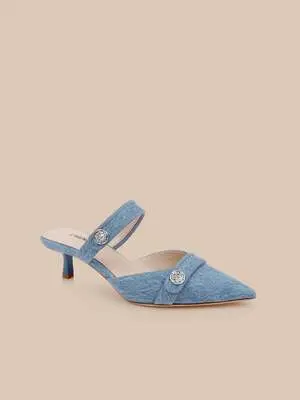 L'Agence Gilliane Denim Mule
