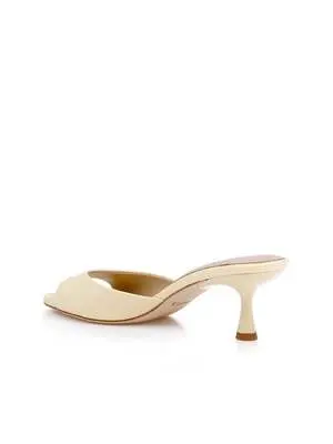 L'Agence Arleen Kitten-heel Mule - Lemon Leather