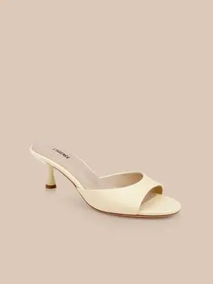 L'Agence Arleen Kitten-heel Mule - Lemon Leather