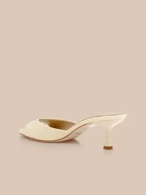 L'Agence Arleen Kitten-heel Mule - Lemon Leather