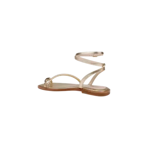 L'Agence Mariana Leather Sandal - Gold Lizard Leather