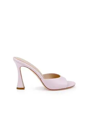 L'Agence Avery Leather Open-toe Mule - Ice Leather