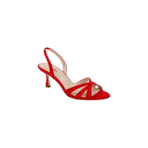 L'Agence Colwill Slingback Sandal Red Suede