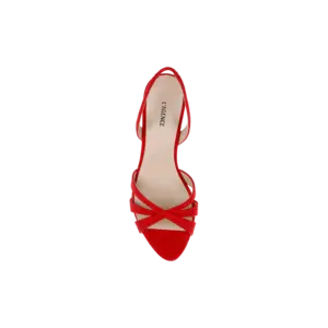 L'Agence Colwill Slingback Sandal - Red Suede