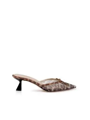 L'Agence Palermo Mesh Mule - Leopard Mesh