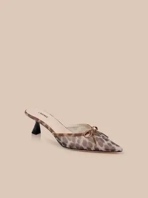 L'Agence Palermo Mesh Mule - Leopard Mesh