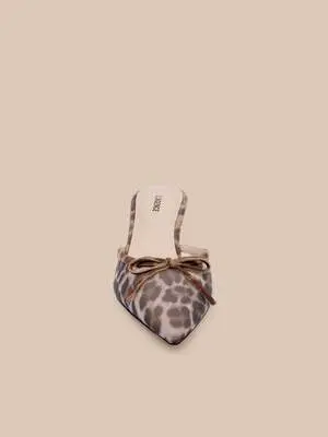 L'Agence Palermo Mesh Mule - Leopard Mesh