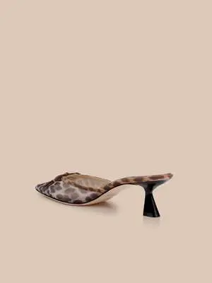 L'Agence Palermo Mesh Mule - Leopard Mesh