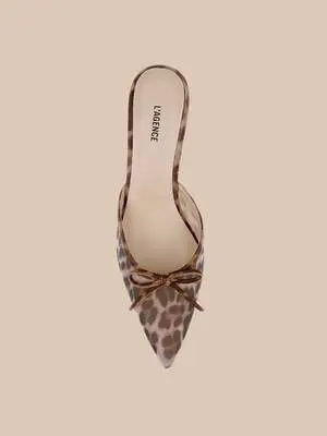 L'Agence Palermo Mesh Mule - Leopard Mesh