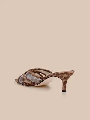 L'Agence Padua Mesh Sandal - Leopard Mesh
